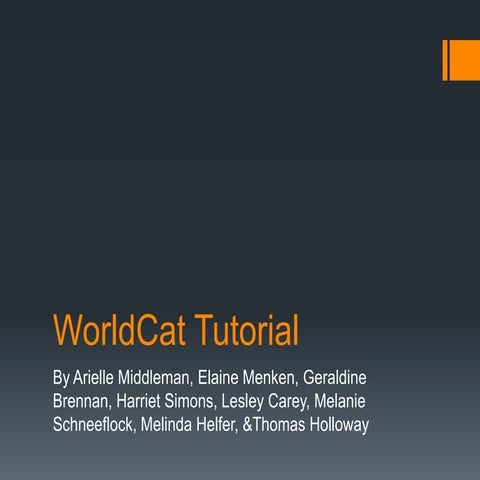 World cat powerpoint_oct_2012_changed 4 | PPTX
