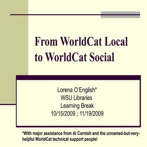 WorldCat | PPT