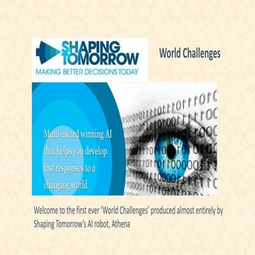 World Challenges to 2025 | PDF