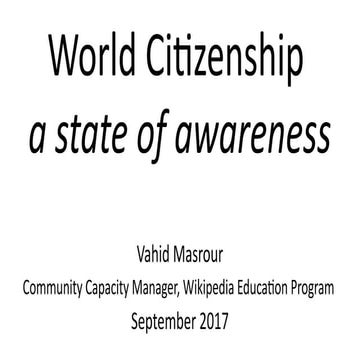 World citizenship mindset 2018 | PPT
