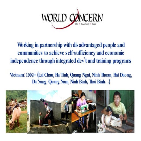 Presentation by World Concern on awareness raising | PPT