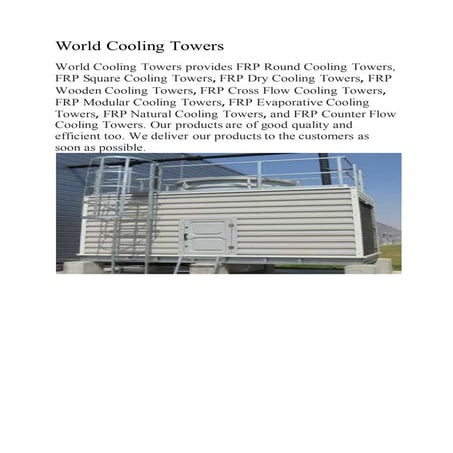 World cooling towers | PDF