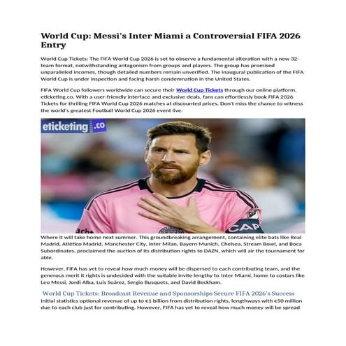 World Cup Messi's Inter Miami a Controversial FIFA 2026 Entry.docx