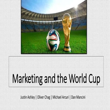 International Marketing: Marketing & the World Cup | PPTX
