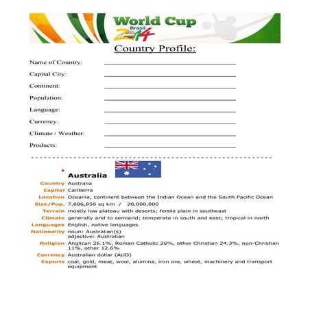World cup project | PDF
