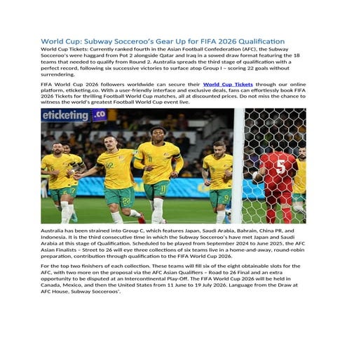 World Cup European Qualifiers for the FIFA 2026.docx