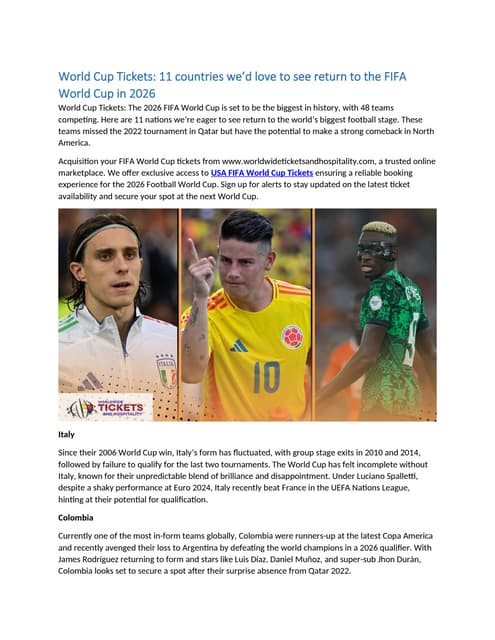 11 Countries we’d Love to See Return to the FIFA World Cup In 2026.pdf