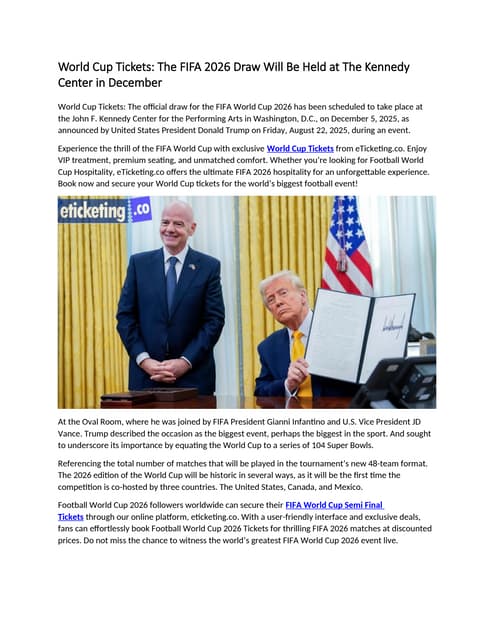 World Cup Trump, Infantino Announce FIFA 2026 Group Draw.docx