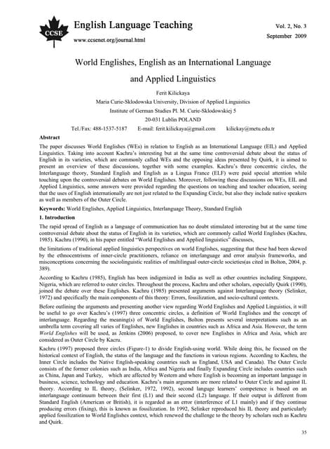 World Englishes | PPTX