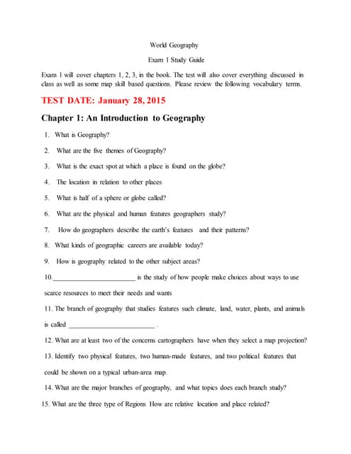 Geography of Europe Study guide | DOC