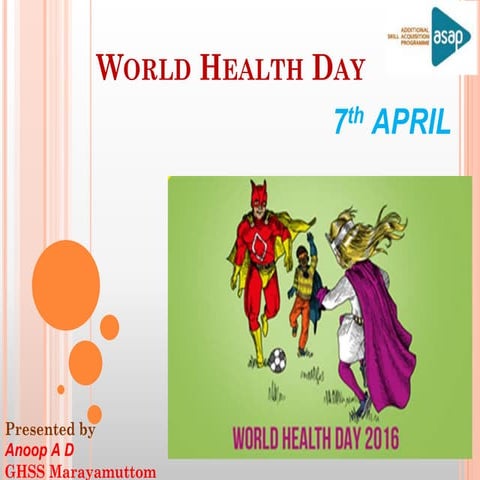 About World Health Day - 2016 | PPTX | Diabetes | Diseases and Conditions