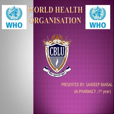 World health organisation | PPTX