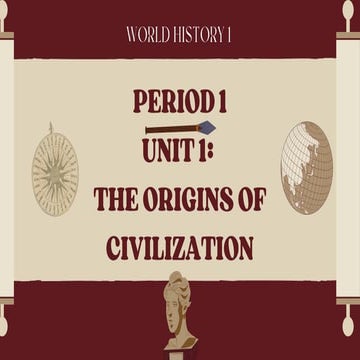 WORLD HISTORY 1-The origins of civilizations for 9th grade | PDF