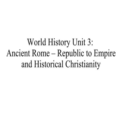 World History Unit3 Ancientrome And Christianity | PPT | Christianity ...