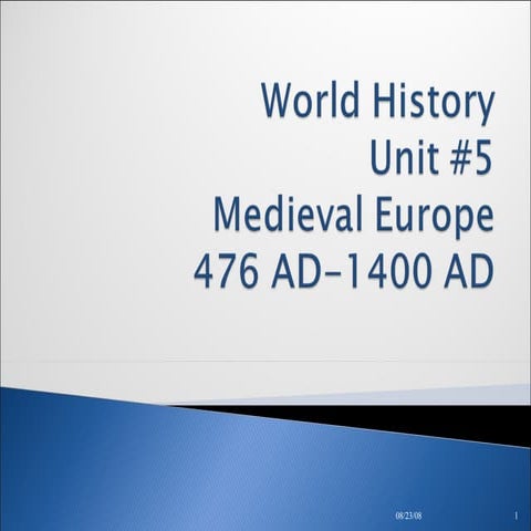 World History Unit5 Medievaleurope | PPT | Christianity | Religion ...