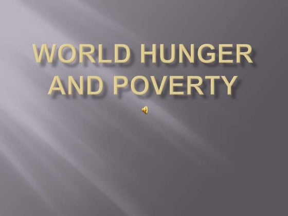 Hunger and poverty | PPT