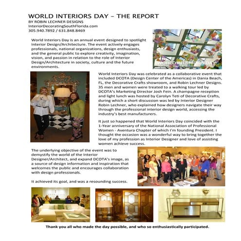 World interiors day report 5-31-13 | PDF