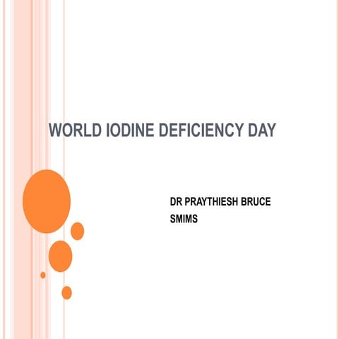 World iodine deficiency day | PPTX