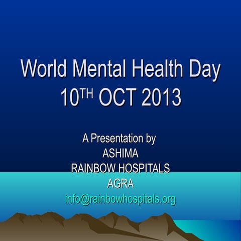 World mental health day 2010 | PPT
