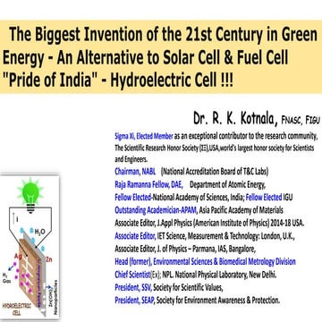 World Metrology Day May 202021 Hydroelectric Cell Basics Green Energy