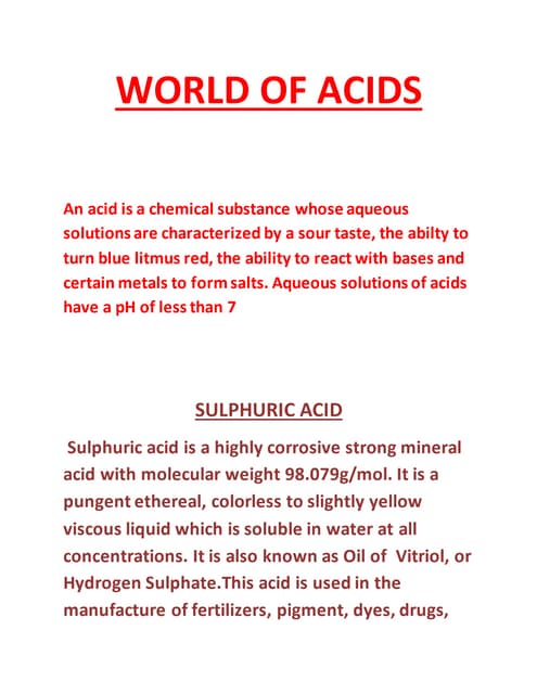 Acids Bases and Their Uses in Our Daily Life.pdf | Chemistry | Science