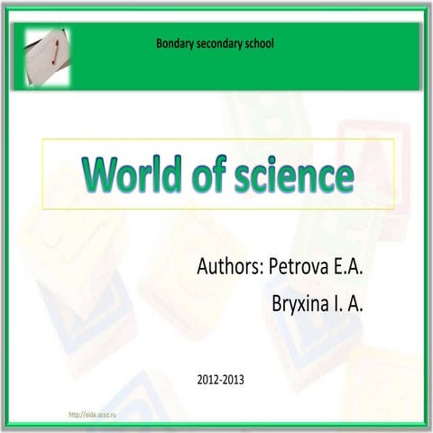 World of science | PPT | Science