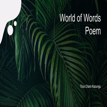 World of words poem | PPT