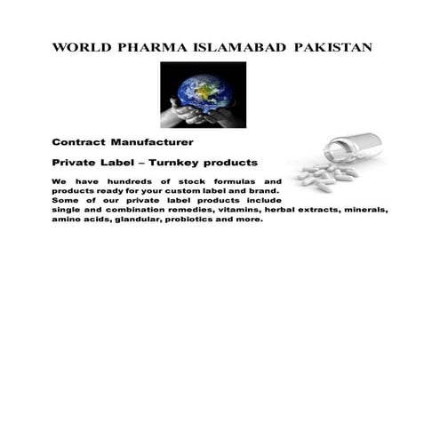 World pharma islamabad pakistan 2018 | DOCX