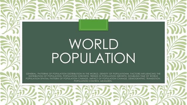 World population | PPT