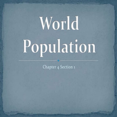 Population density and absolute population | PPT