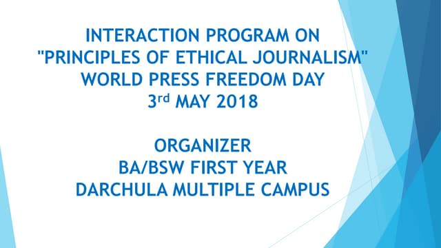 Journalism ethics | PPT