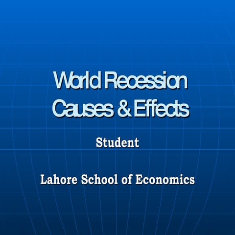 Recession 2008 | PPT