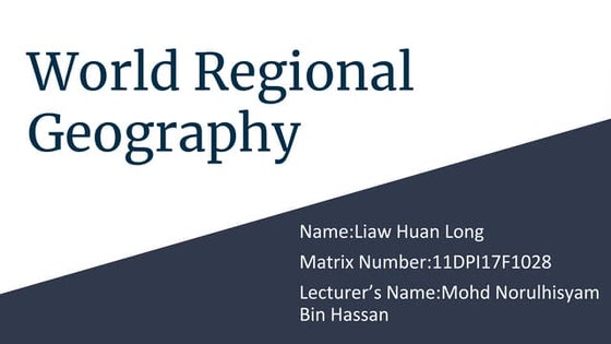 WORLD REGIONAL ECONOMY | PPT