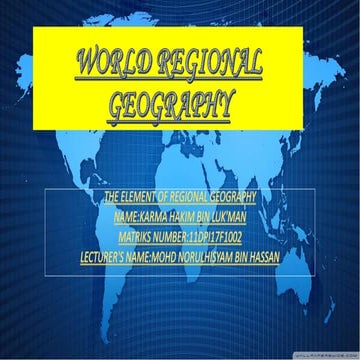World regional geography | PPTX