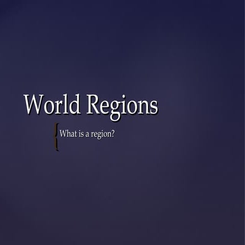 World regions | PPT