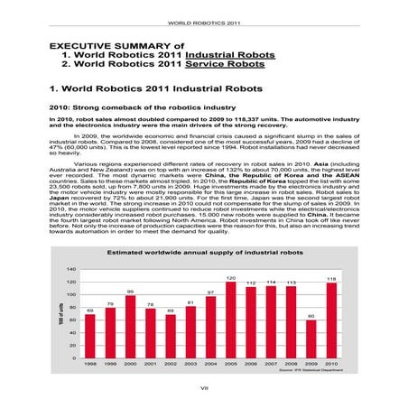 World robotics 2011, executive summary | PDF