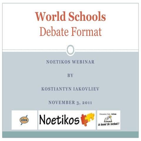 World schools Debate | PPTX