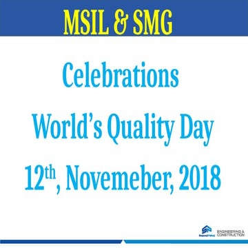 World's Quality week Celebration -2018.pptx