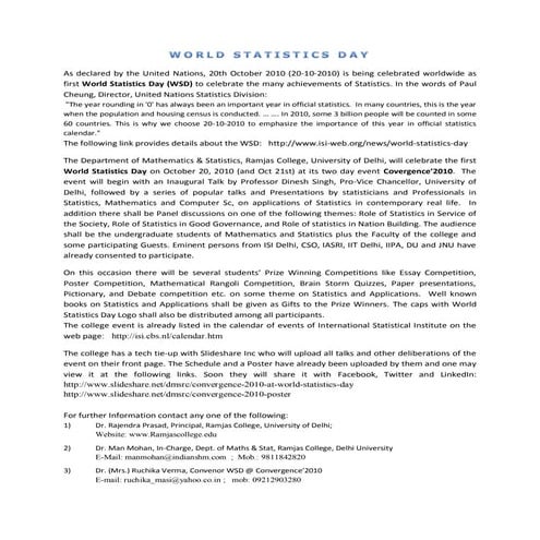 World statistics day | PDF