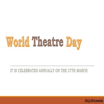 World theatre day | PPTX