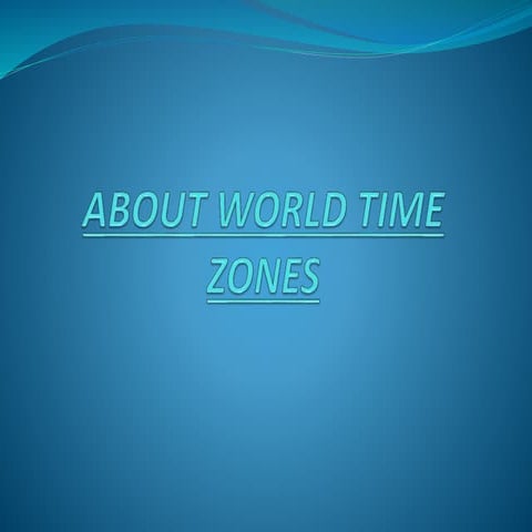 World time zones | PPTX