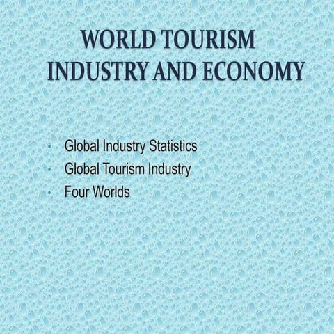 World tourism | PPTX