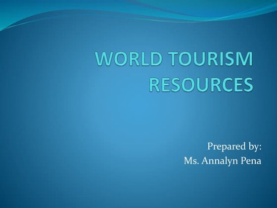 Understanding tourism | PPT