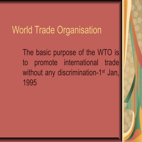World Trade Organisation | PPT