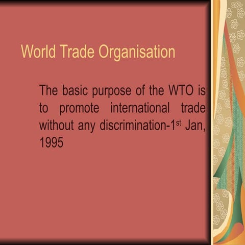 World Trade Organisation | PPT