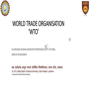 World trade organisation | PPT
