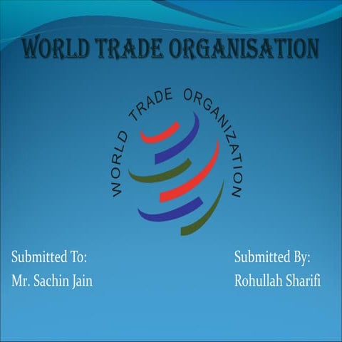 World trade organisation1 | PPT