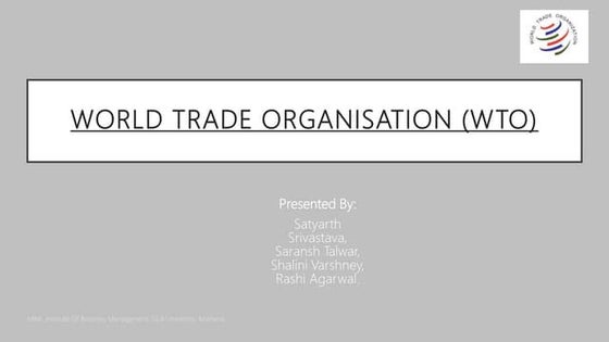 Information about WTO | PPT