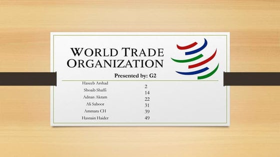 World trade organization | PPT