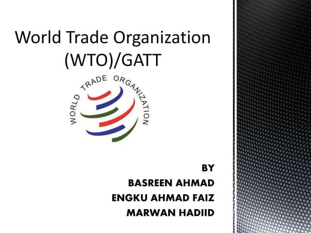 Various rounds of wto | PPTX